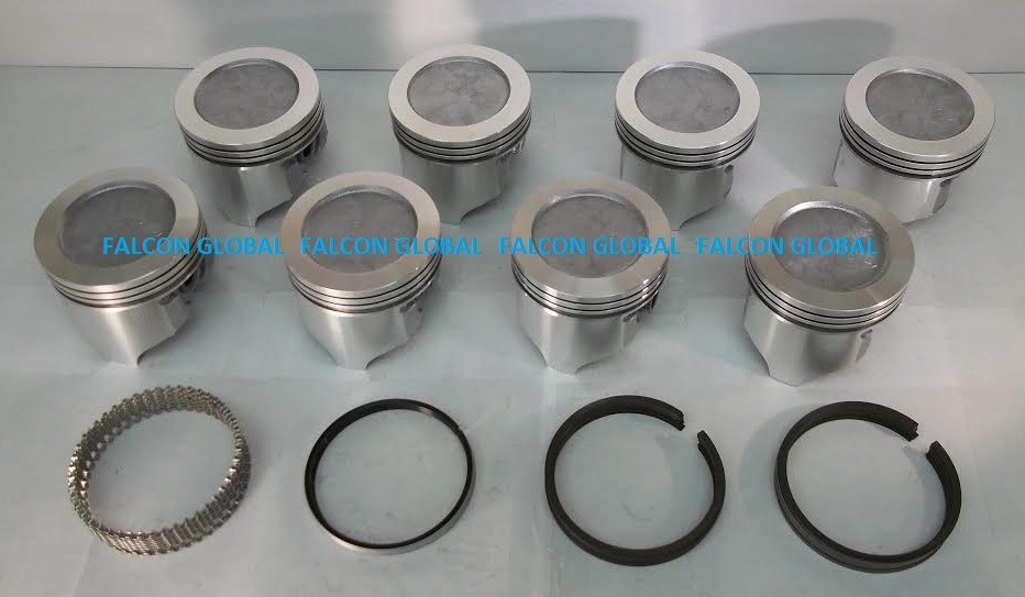 SILVOLITE 4-barrel HI COMP Pistons Set/8+MOLY Rings for Oldsmobile/Olds ...