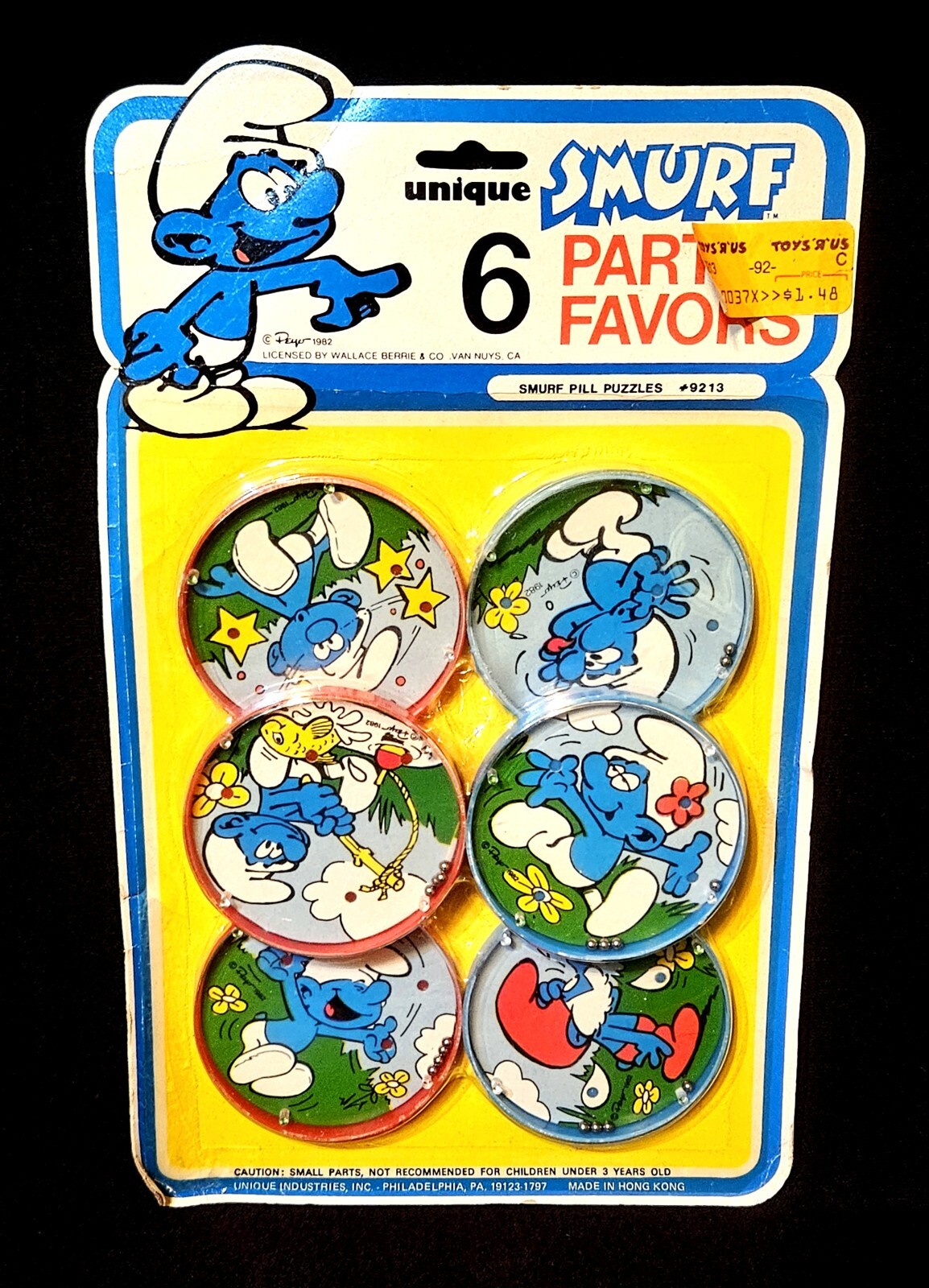 Vtg Smurf Puzzles ~ Pill Pinball Birthday Party Favors ~ Super Rare ...