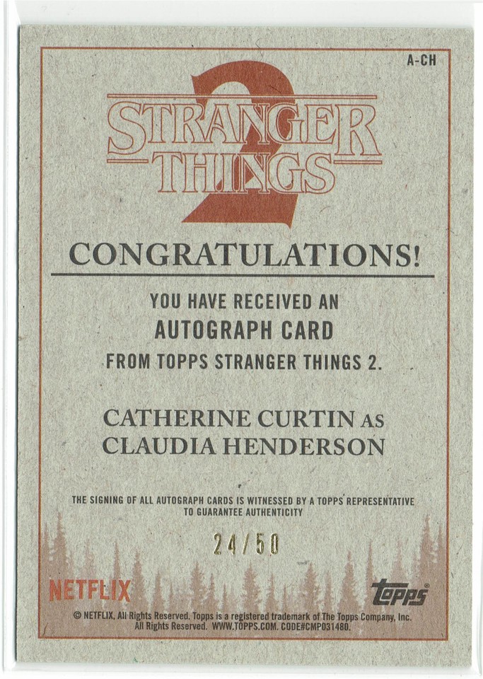 Stranger Things Season 2 Autograph Auto A-CH Catherine Curtin as ...