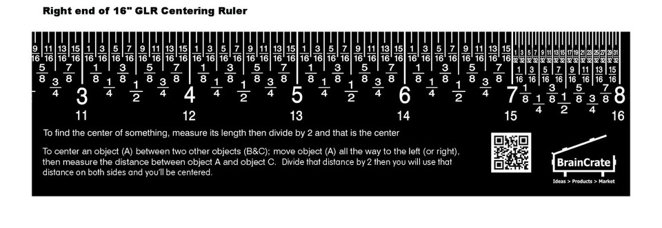 (3) GLR Centering Ruler Measure Center Finding Crafts Art Picture ...