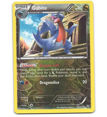 Pokemon 2012 Moderate Play Gabite Dragons Exalted REVERSE 89/124 Card ...