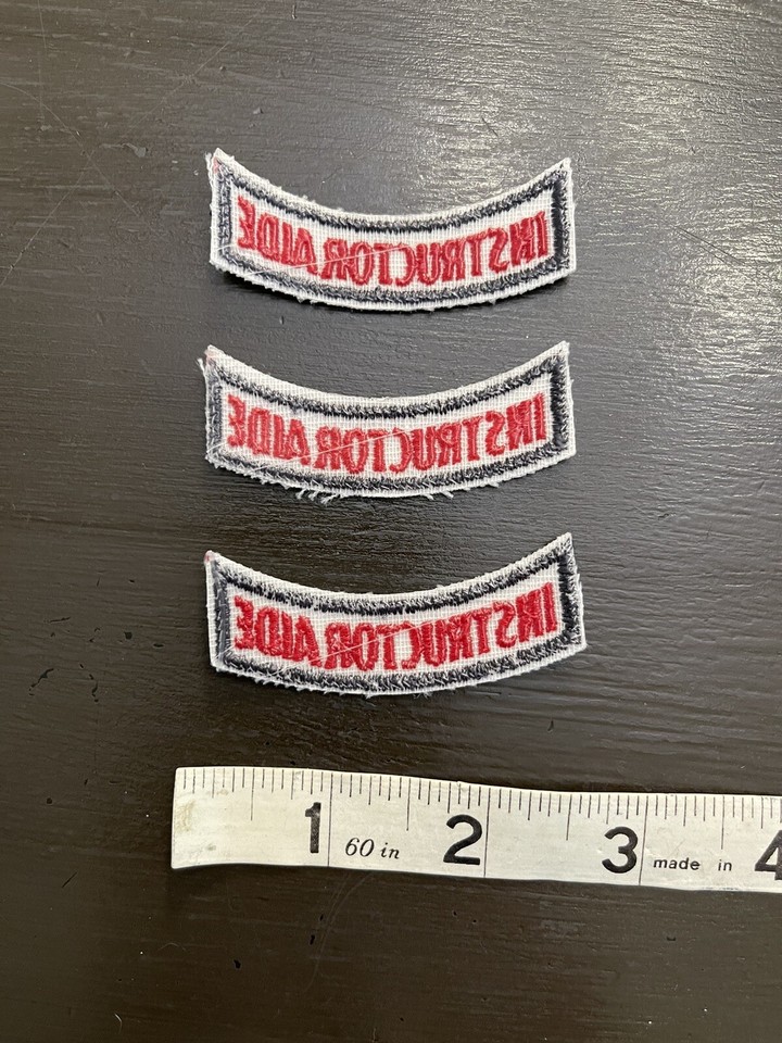 Lot Of 3 NEW Old Stock American Red Cross ARC Instructor Aide Bar Patch ...