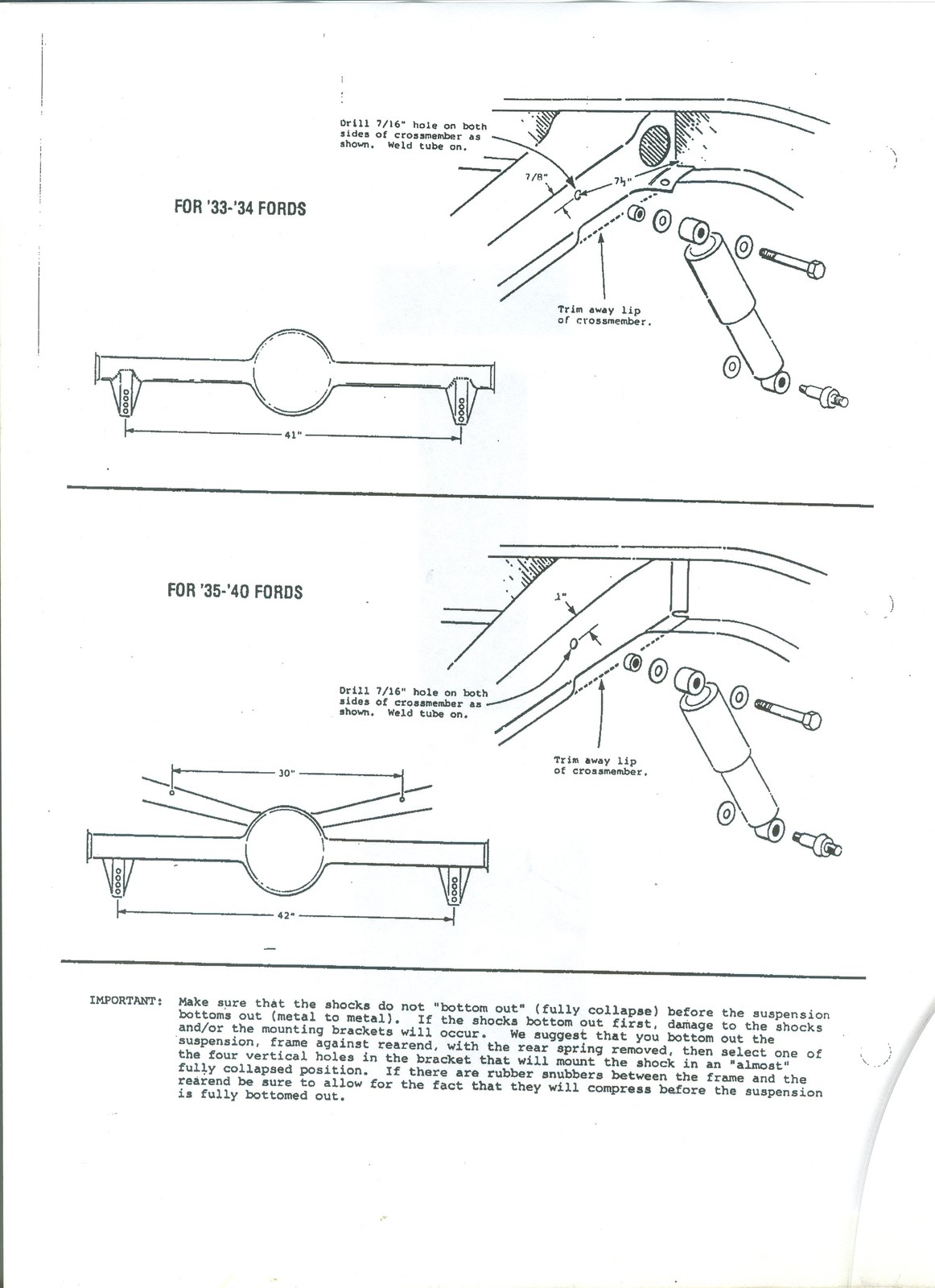 1928-1940 Ford Car Rear Shock Absorber Conversion Kit - 1070 - Super ...