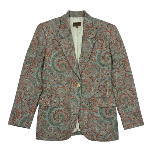 ETRO Paisley Wool Blazer Jacket Made in Italy IT40 Women Vintage Luxury ...