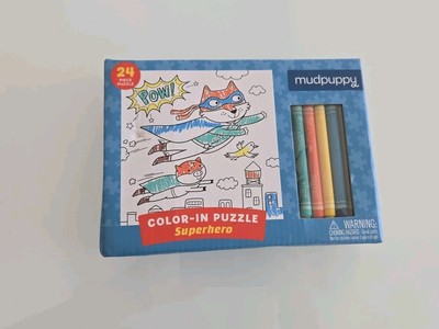 Mudpuppy Color-In Puzzle by Superhero 24 Piece Puzzle 3+ Jannie Ho Fox ...