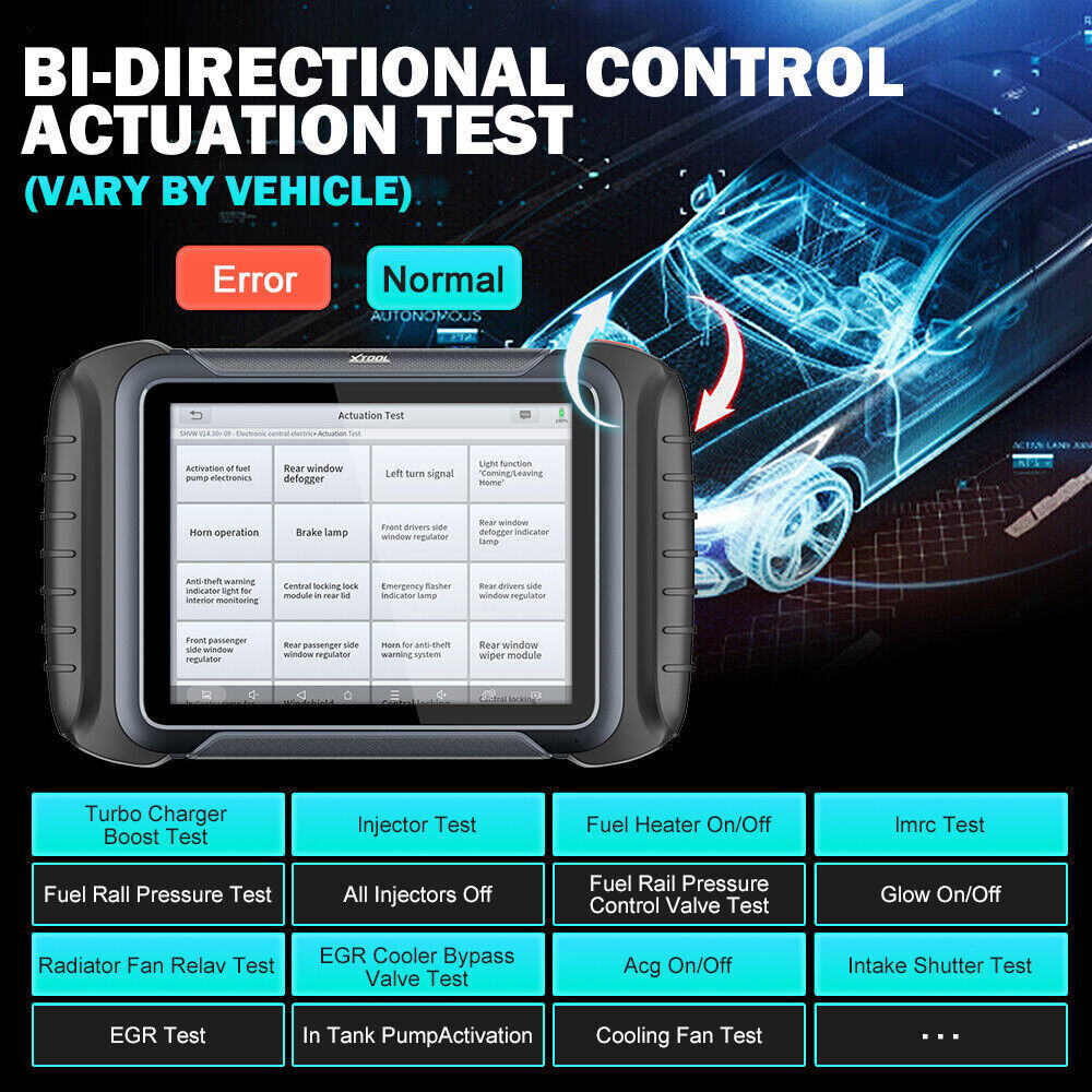 XTOOL USED D8W WIFI Auto OBD2 Diagnostic Bidirectional Scanner CAN FD ...