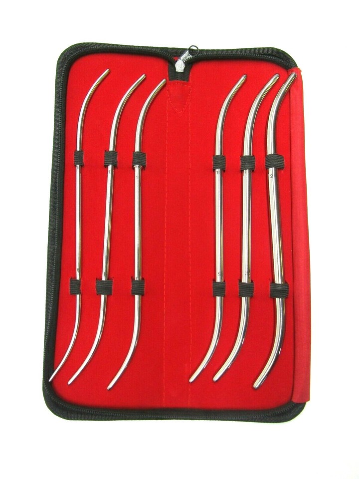 Hank Uterine Dilators Double End 6-pc Set with Zipper Case Stainless ...