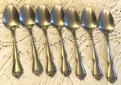 Oneida USA True Rose/Arbor Rose 7 Teaspoons | eBay