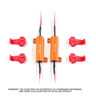 2PCS 50W 6ohm LED Load Resistor Fix Bulb Fast Hyper Flash Tail Signal ...