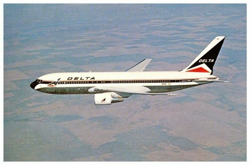 Delta Air Lines Boeing 767 Twinjet Airplane Postcard 1980s | eBay