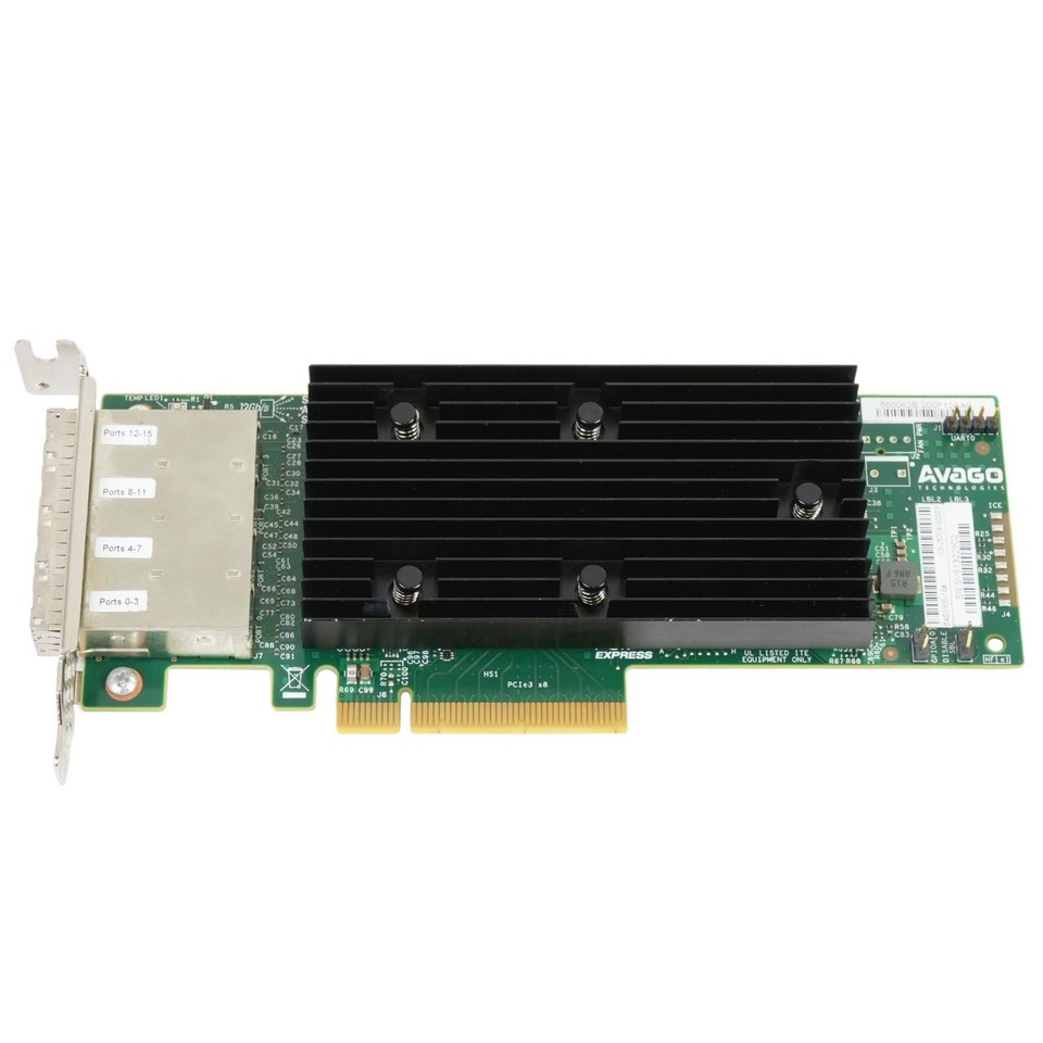 LSI AVAGO Broadcom SAS 9305-16E 16-port 12Gbps SAS PCIe 3.0 HBA SFF | eBay