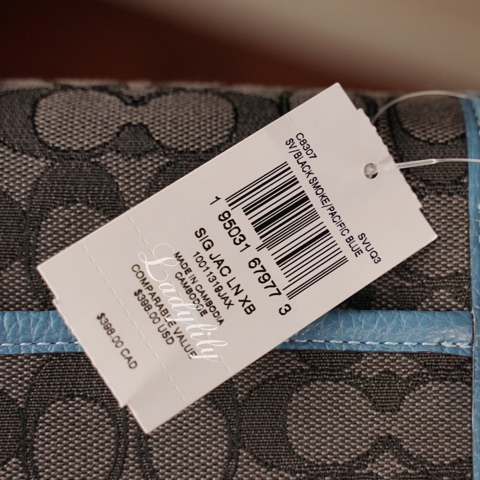 NWT Coach C8307 Lonnie Crossbody In Signature Jacquard And Pebble ...