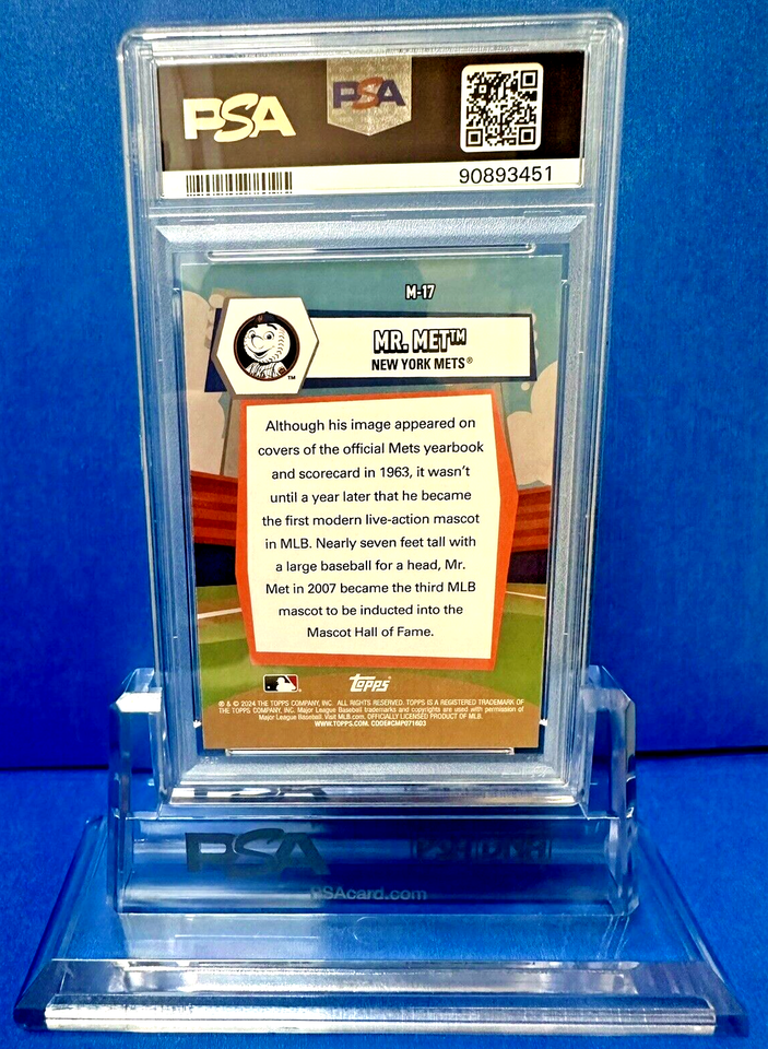 Mr. Met 2024 Topps Big League Baseball Mascots #M17 PSA 9 (NY METS) | eBay