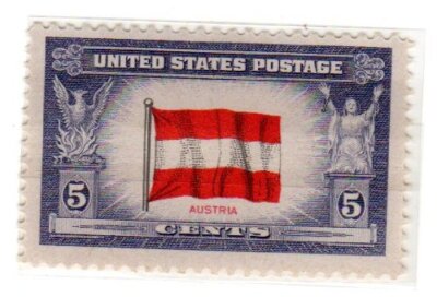 1943 WWII Overrun Countries, Austria, Single 5c Stamp, Sc#919, MNH, OG ...