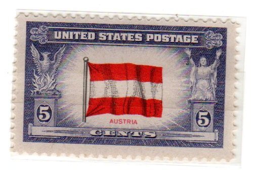 1943 WWII Overrun Countries, Austria, Single 5c Stamp, Sc#919, MNH, OG ...