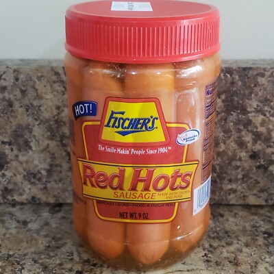 Lot Of 6 Fischer's Red Hots Pickled Bologna Sausage 9 Oz Jar | eBay