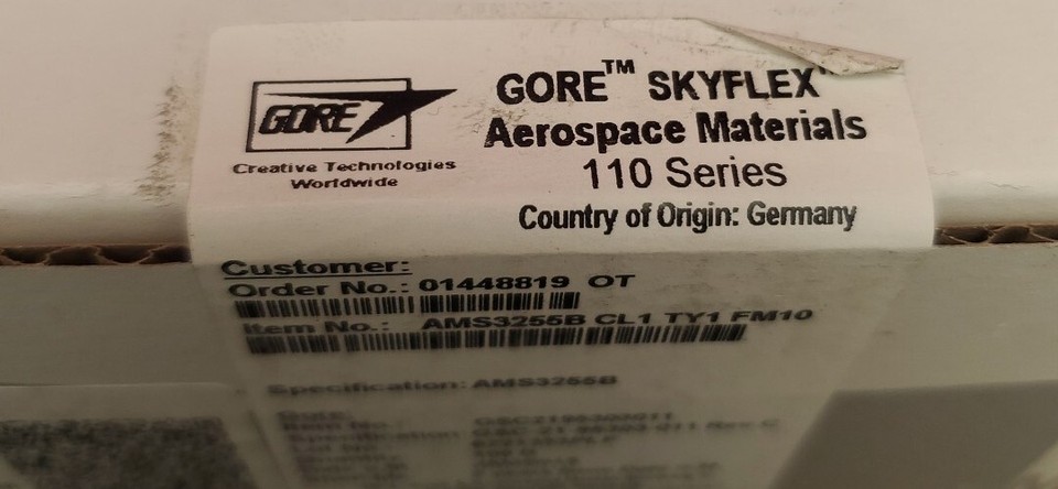 Gore Skyflex Aircraft Ribbed Sealant Tape 110 Series Aerospace Material ...