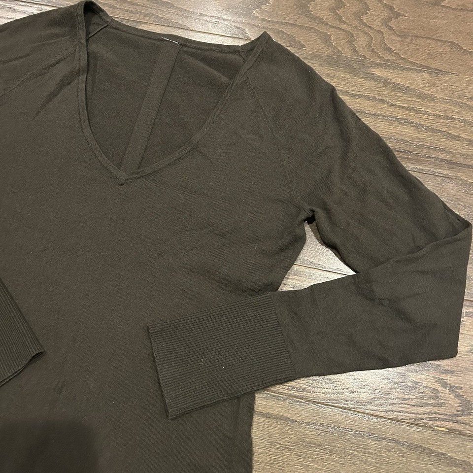 Lululemon Stand Steady V-Neck Merino Blend Sweater Dark Olive XS? | eBay