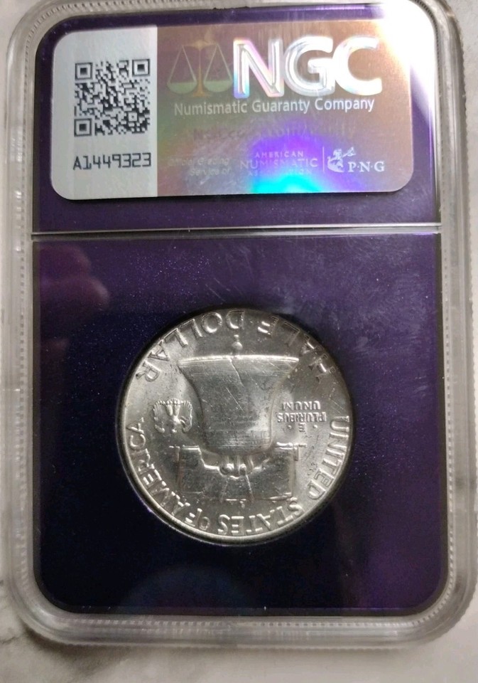 Rare! 1958 Franklin Silver Half Dollar SAMPLE BERT Label Trader Bea ...