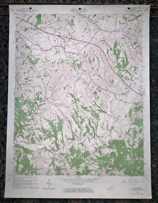 TOPOGRAPHIC Map Hedges Kentucky KY Quadrangle 1965 Color Vintage Map #2 ...