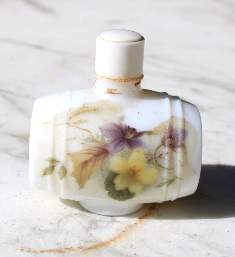 Vintage Milk Glass Barrel-shaped Perfume Bottle Devon Violets | eBay