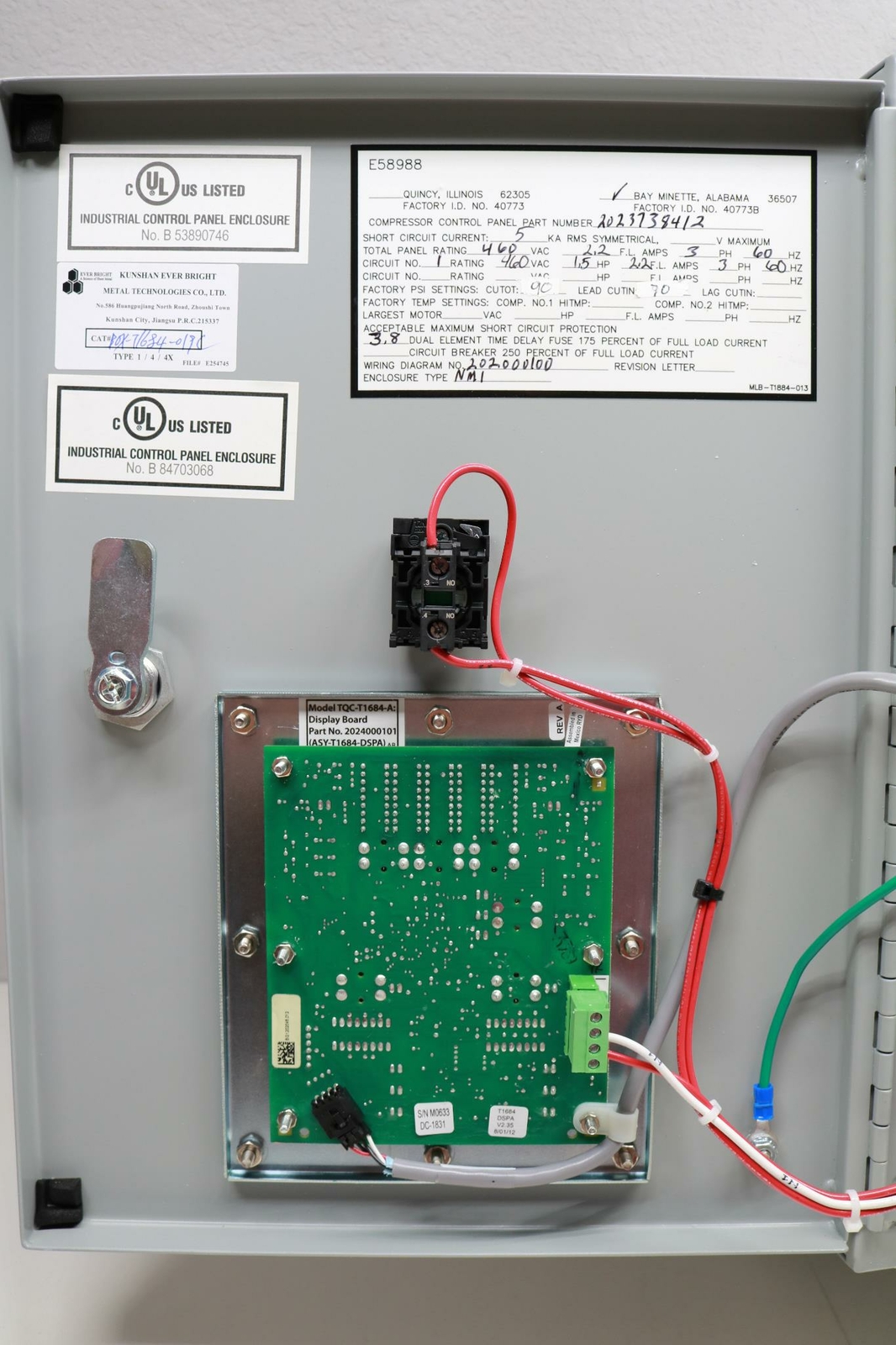 Atlas Copco Quincy Air Compressor Controls Simplex Control Panel SX N1 ...
