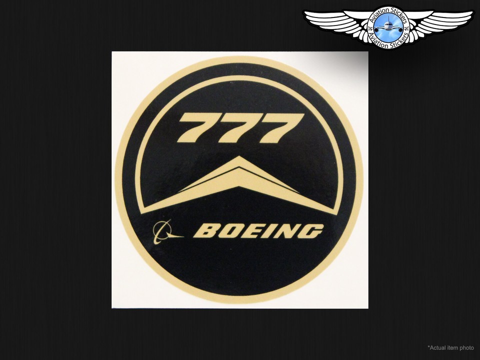 OLD VINTAGE STYLE ROUND BOEING B 777 B777 LOGO DECAL / STICKER | eBay