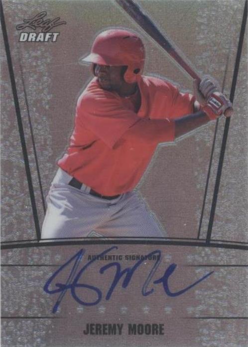 2011 Leaf Metal Draft - Jeremy Moore #AU-JM1 Silver Prismatic /99 (AU ...