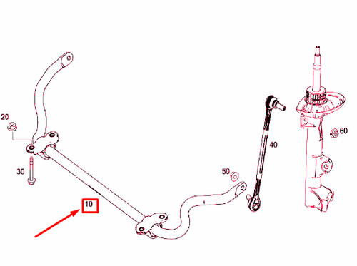 NEW MERCEDES-BENZ C W204 FRONT TORSION BAR A2043230765 | eBay