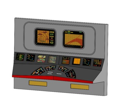Star Trek Tos Bridge Computer Console (Large) for 12 in (1:6) Figure ...
