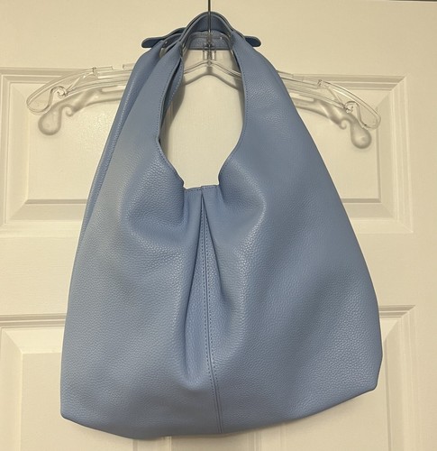 LAGGO Nadia Hobo light blue carolina blue pebbled LEATHER Handbag Purse ...