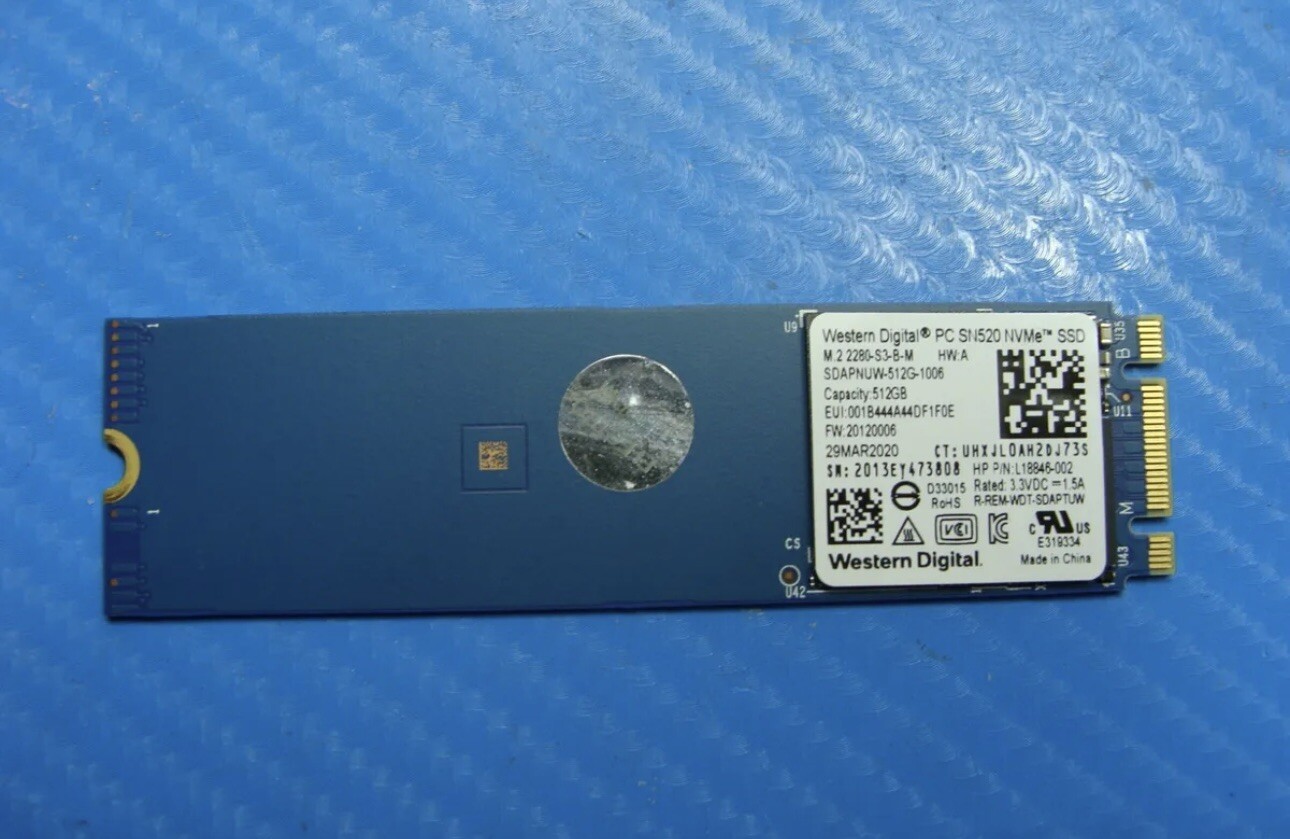 Western Digital 512gb SSD M.2 2280 PC Sn520 NVMe PCIe Sdapnuw-512g for ...