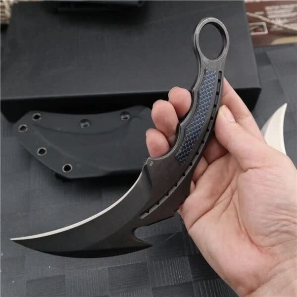NIGHTHAWK Claw Karambit Fixed Straight Knife Blade Camping Hunting ...