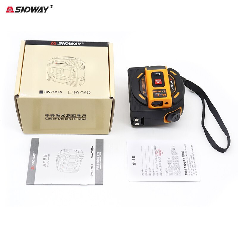 Laser Distance Meter Measuring Laser Tape 40M 60M Tape Measure Range ...