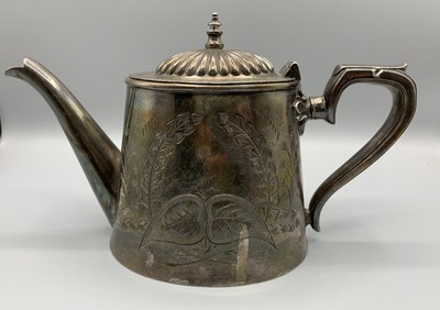 Sheffield Fenton Bros LTD, 1499, Silverplate Teapot Decor with Leaves ...