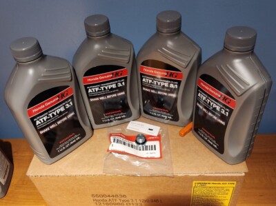 4x QTS OEM Honda ATF Type 3.1 W/Plug Bolt 9SPD Transmission NEW SEALED ...