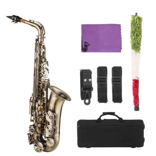 E-flat Alto Saxophone Vintage Style Eb Alto Sax Woodwind Instrument ...
