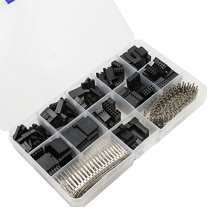 620Pcs/Box 2.54mm Wire Connector Kit Pin Header Crimp Terminal AdaptSL ...