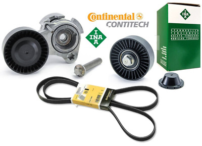 ContiTech Belt 6PK1990 w/INA OE Tensioner 11288624196 + Pulley ...