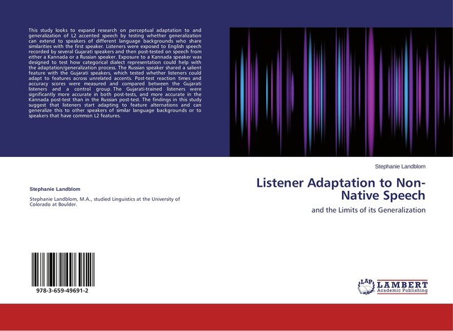 Listener Adaptation to Non-Native Speech von Stephanie Landblom (2013 ...