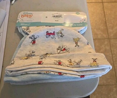 Disney Baby Mickey Mouse Ears 3-Pack Hats/Caps New 3-6 Months | eBay