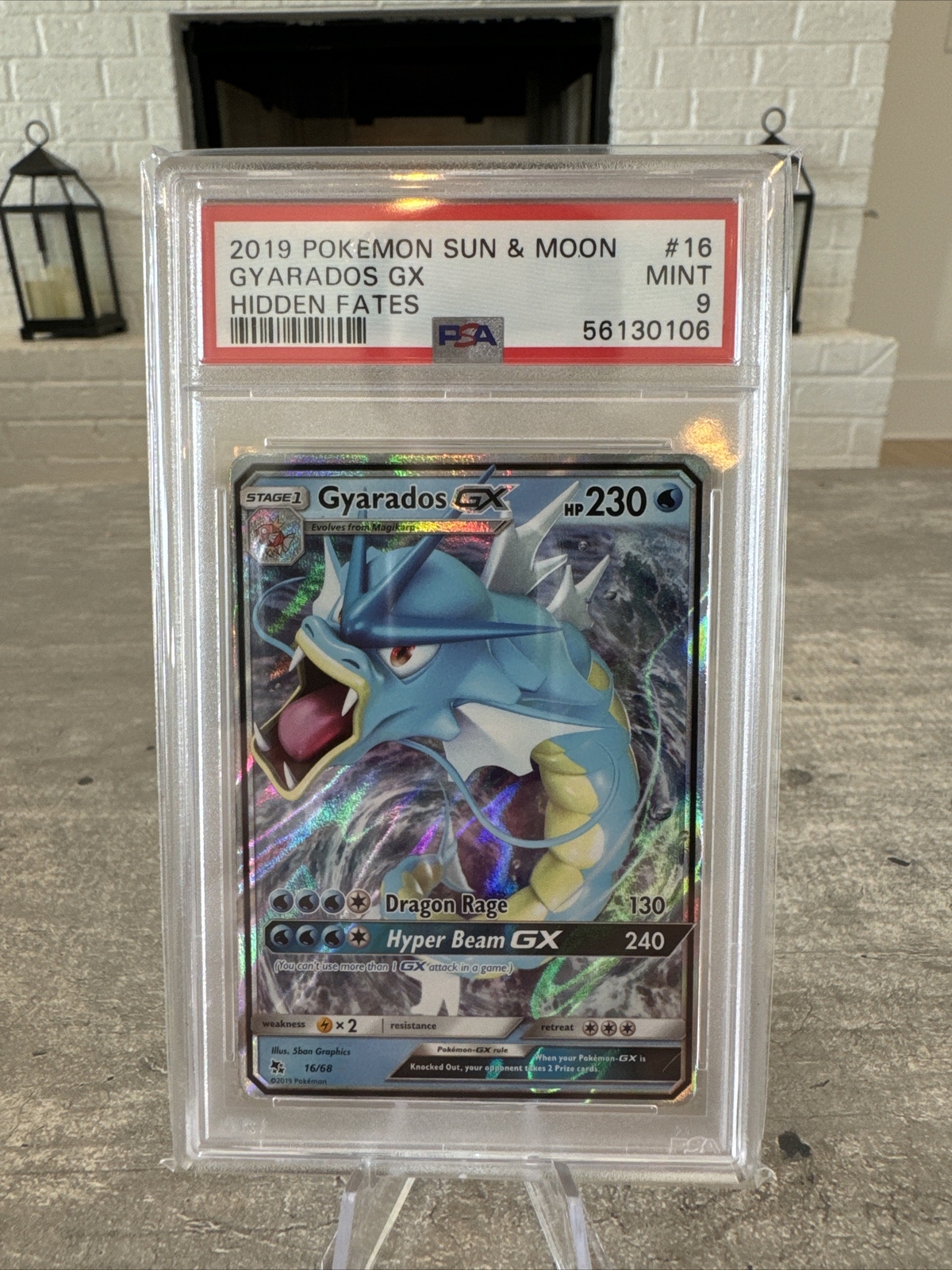PSA 9 MINT Gyarados GX Hidden Fates 2019 Pokémon Sun & Moon #16/68 | eBay