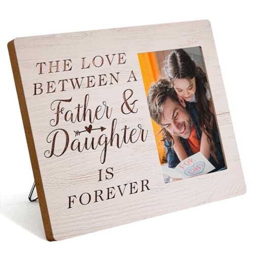 Dad Birthday Photo Frame Father Daughter Gifts Rustic Picture Frames ...