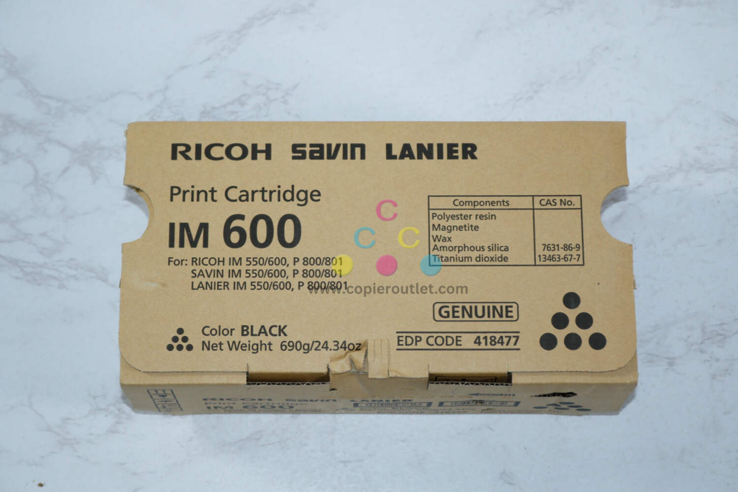 New OEM Ricoh Savin Lanier IM600, IM550F,P800,P801 Black Print ...