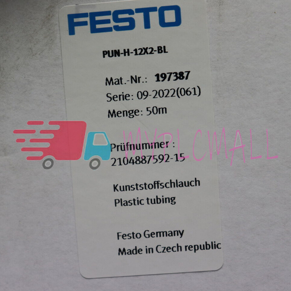 NEW 50M For Festo PUN-H-12X2-BL 197387 blau Pneumatic Tubing (1pcs) | eBay