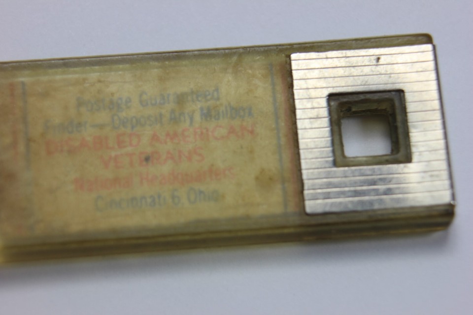 RARE 1950 MICHIGAN Disabled Veterans DAV License Plate Key Chain Fob ...