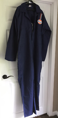 GULF OIL Gas Station Company EMPLOYEE COVERALLS W/ PATCH LARGE Free ...