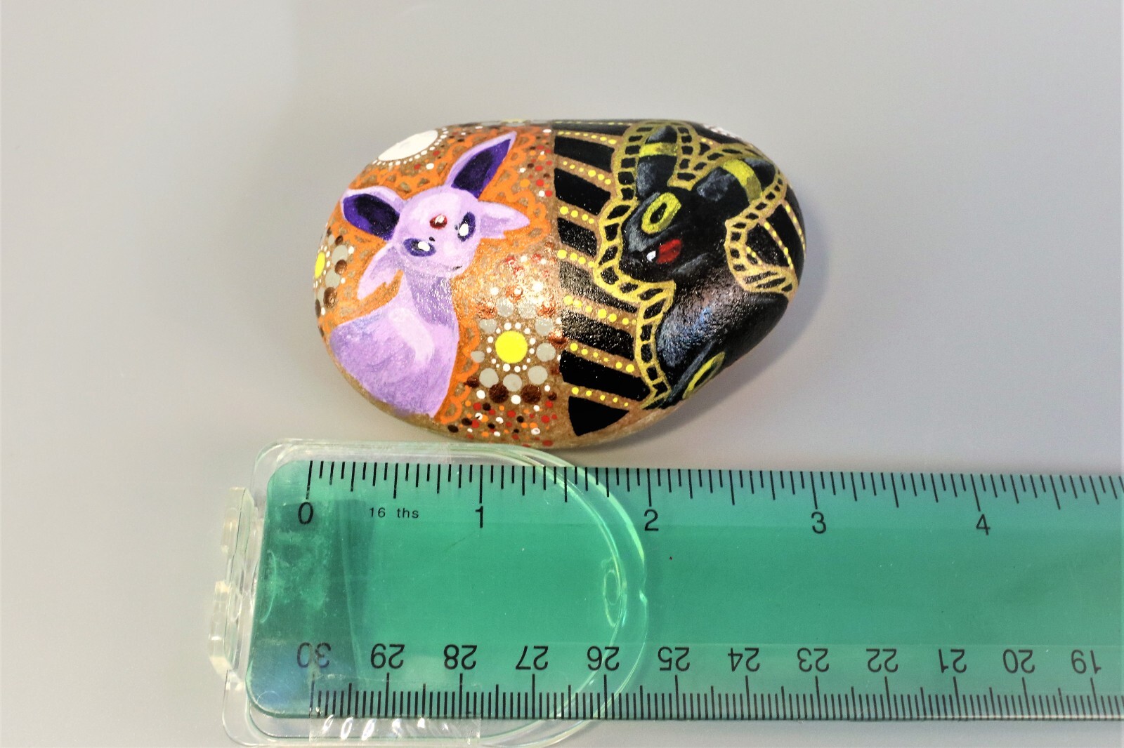 Beautiful Hand Painted Stone/Rock Handmade Pokemon Fan Art Espeon ...