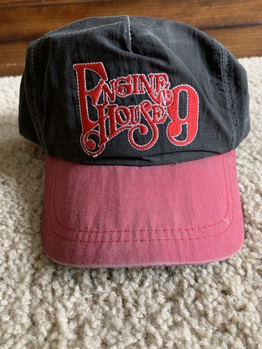Vintage Engine House 9 Leather Strapback Hat Made In The USA Fire Dept ...