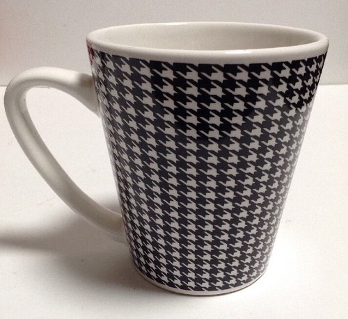 DesignPac Coffee Tea Mug Cup Black & White Houndstooth Print Alabama ...